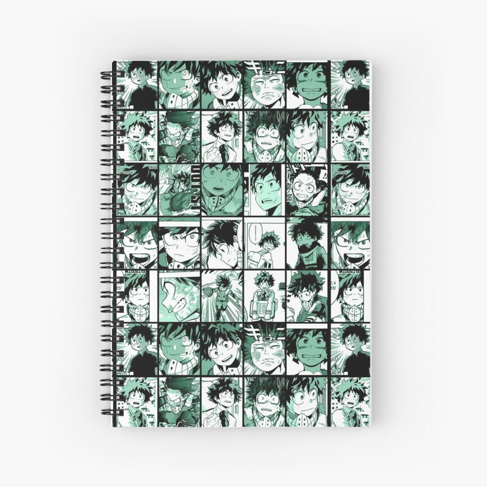 "Midoriya Izuku collage color version" Spiral Notebook for Sale by ...