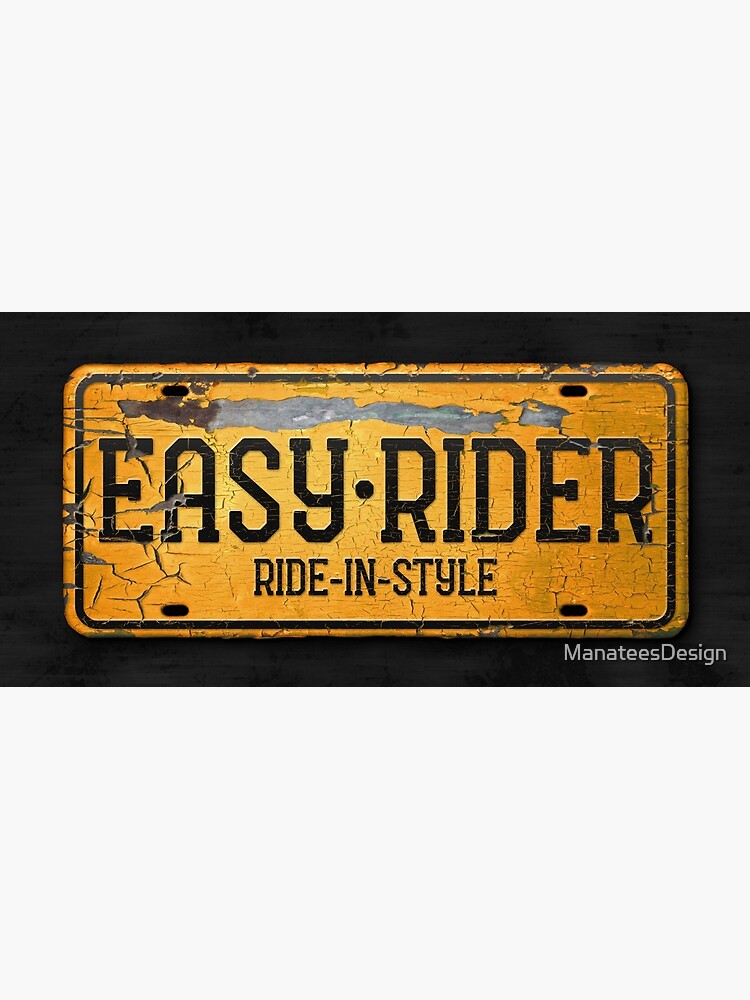 "Easy Rider Retro Number Plate" Art Print for Sale by ManateesDesign ...