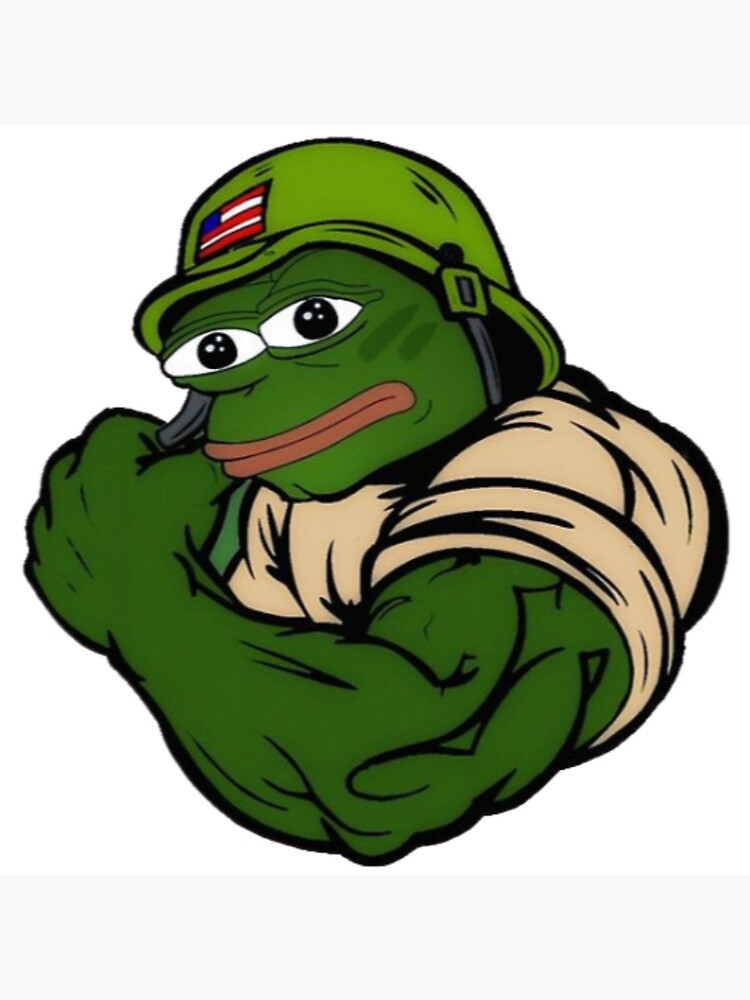 " Pepe sticker Pepe the frog military War funny meme " Art Print for ...