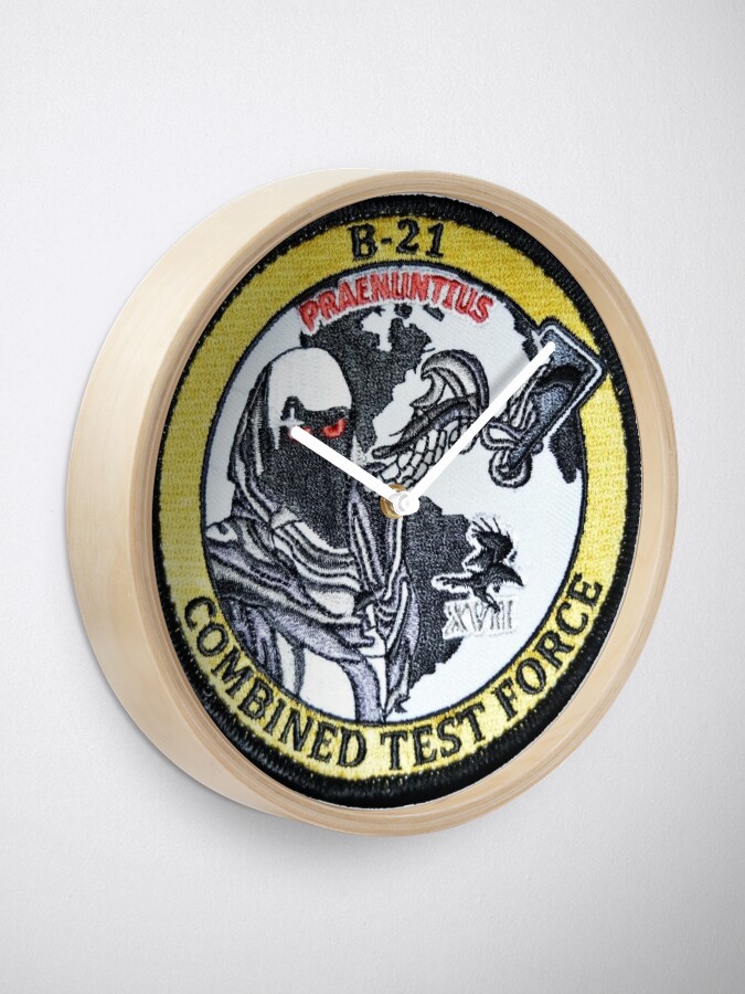 "B-21 Raider CTF Patch" Clock by Spacestuffplus | Redbubble