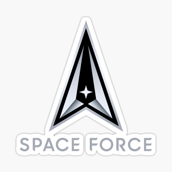 "Space Force Logo Delta Shaped with Space Force Text underneath that ...
