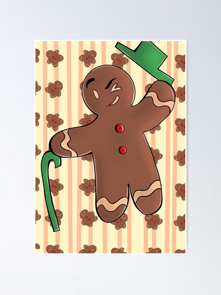 "Mr. Bread - webcomic talking gingerbread man" Poster for Sale by ...