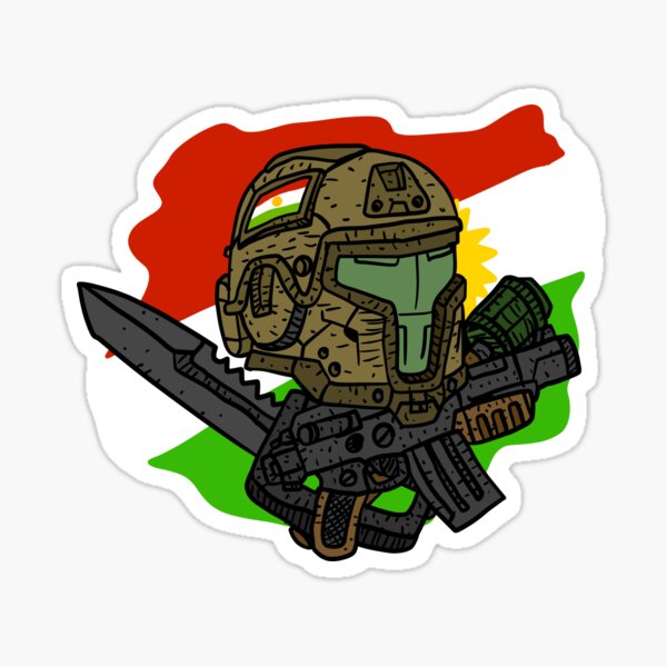 "kurdish soldier, kurdistan pride. " Sticker for Sale by ...
