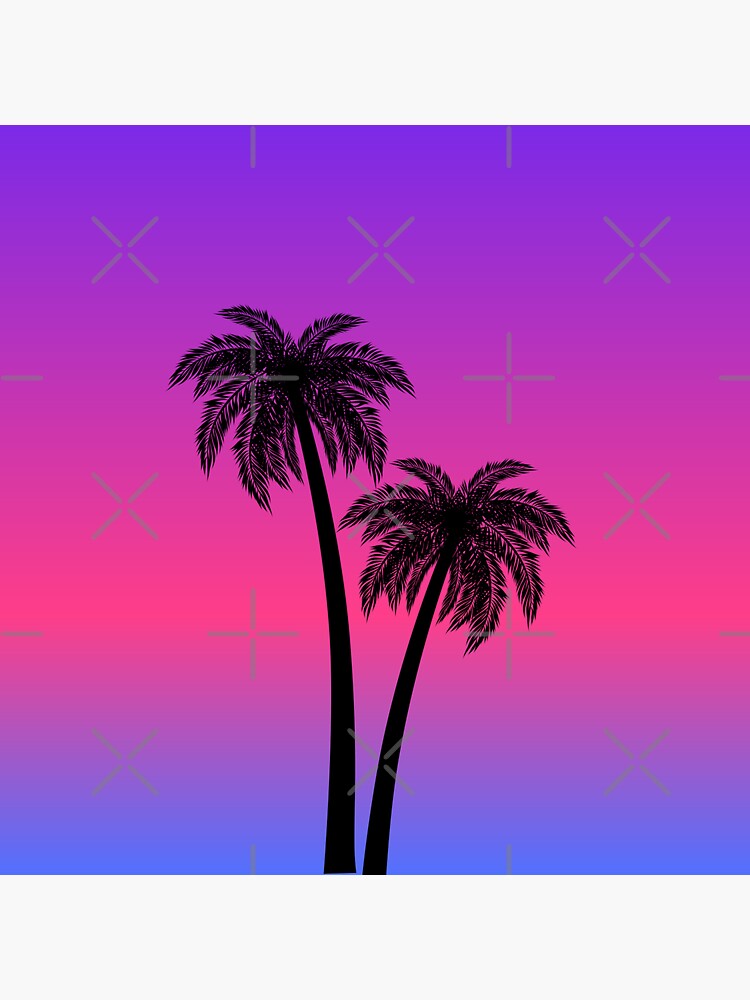 "Retro Synthwave Sunset Palm Tree" Sticker for Sale by anaguerrero95 ...