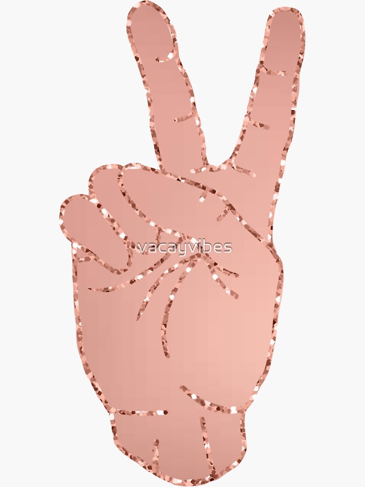 "Rose Peace Sign" Sticker for Sale by vacayvibes | Redbubble