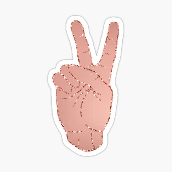 "Rose Peace Sign" Sticker for Sale by vacayvibes | Redbubble