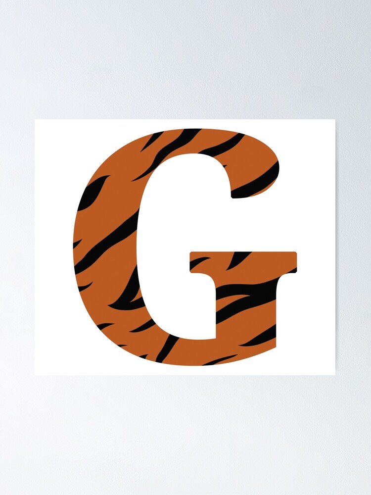 "Letter G Tiger Skin" Poster for Sale by DevineDesignz | Redbubble