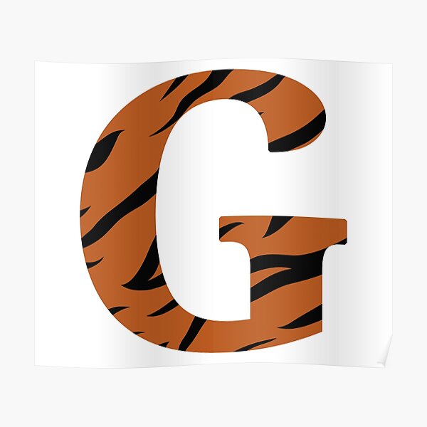 "Letter G Tiger Skin" Poster for Sale by DevineDesignz | Redbubble