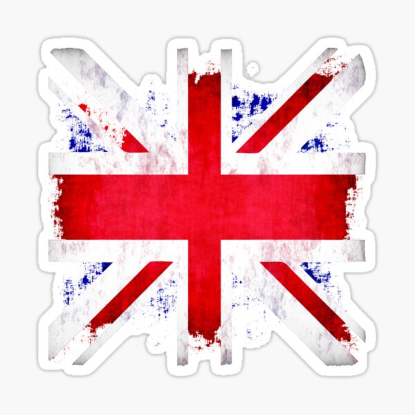 "Distressed Black Union Jack Royal Union Flag" Sticker for Sale by ...