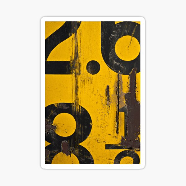 "Broken Street Sign Black and Yellow" Sticker for Sale by Doide | Redbubble