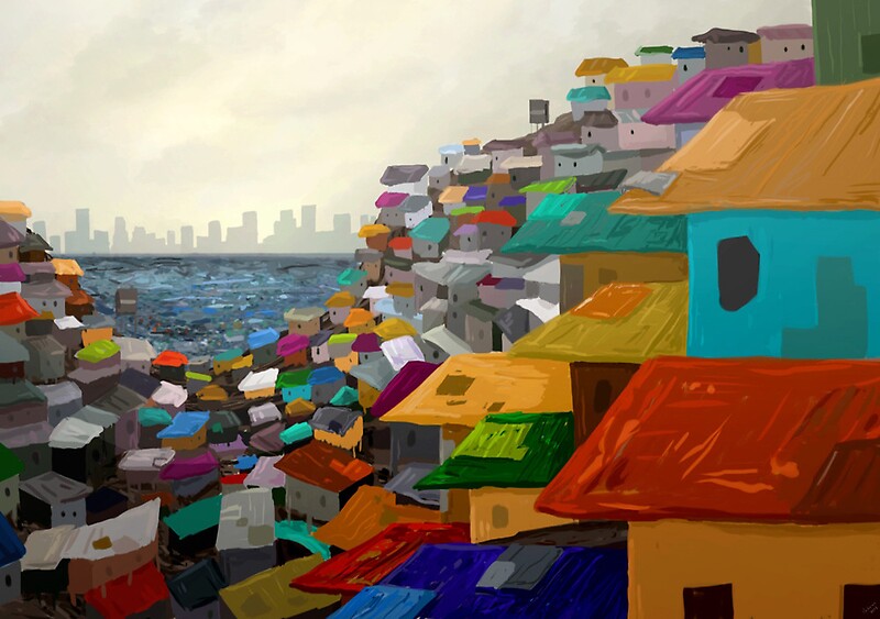 "Squatter Area Part 2" by Mark Padua | Redbubble