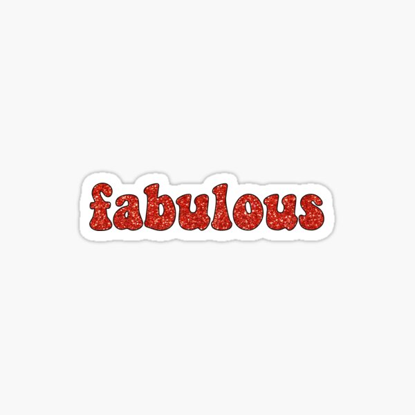 "Fabulous red glitter " Sticker for Sale by designingcass | Redbubble