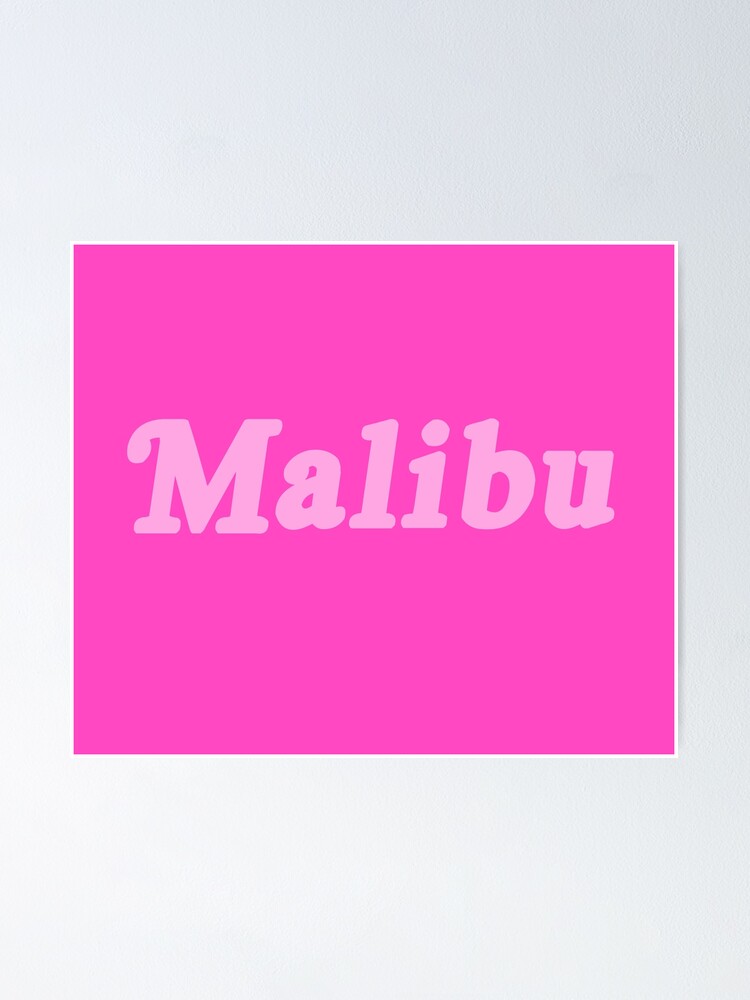 "Pink Malibu" Poster by collagexemma | Redbubble
