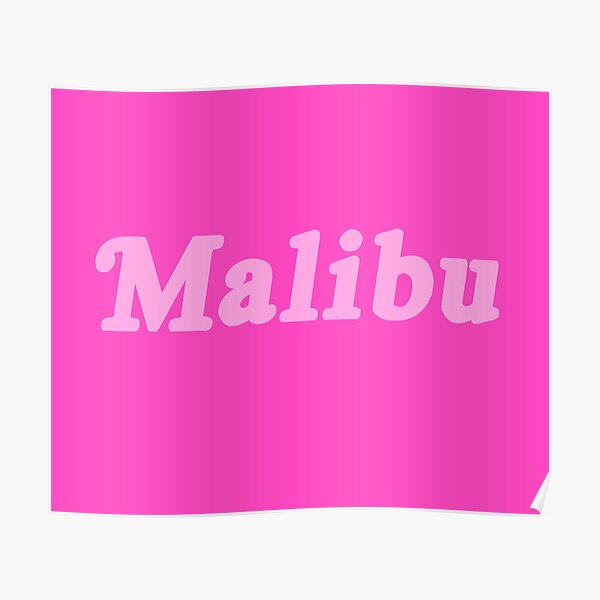 "Pink Malibu" Poster by collagexemma | Redbubble