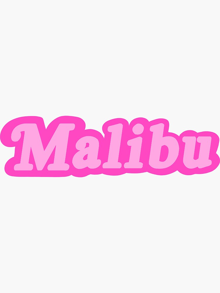 "Pink Malibu" Sticker for Sale by collagexemma | Redbubble