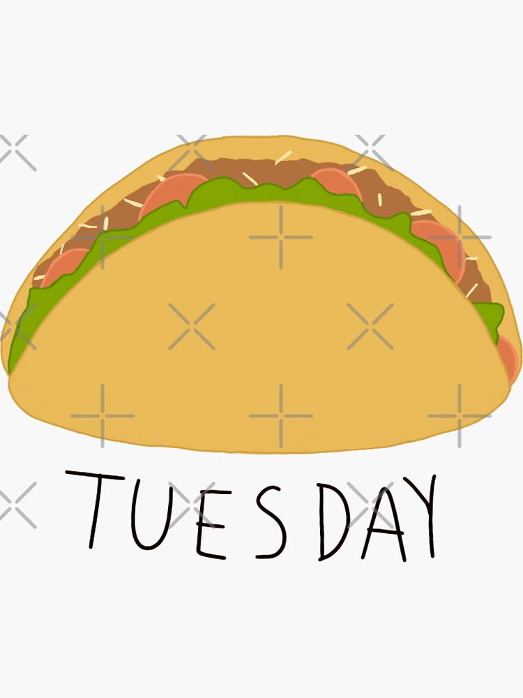 "Taco Tuesday" Sticker for Sale by elizablock | Redbubble