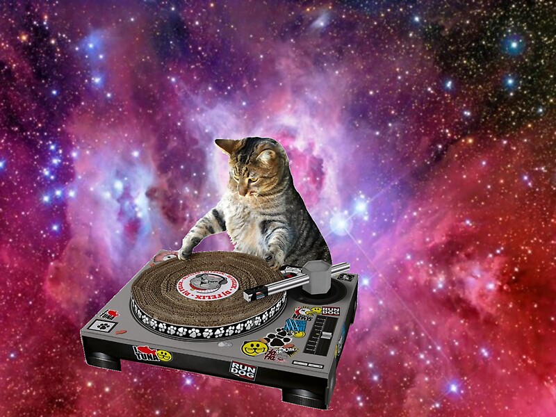 "DJ Space Cat" by rpridz | Redbubble