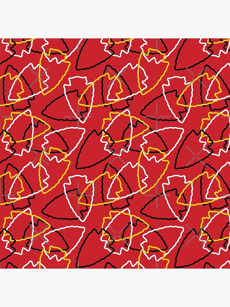 "Chiefs Arrowhead Pattern on Red" Poster for Sale by brittlouise ...