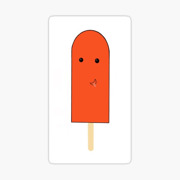 "Popsicle with Face" Sticker for Sale by Sasheep | Redbubble