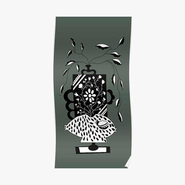 "Black and white ink pen drawing" Poster for Sale by CukyArtist | Redbubble