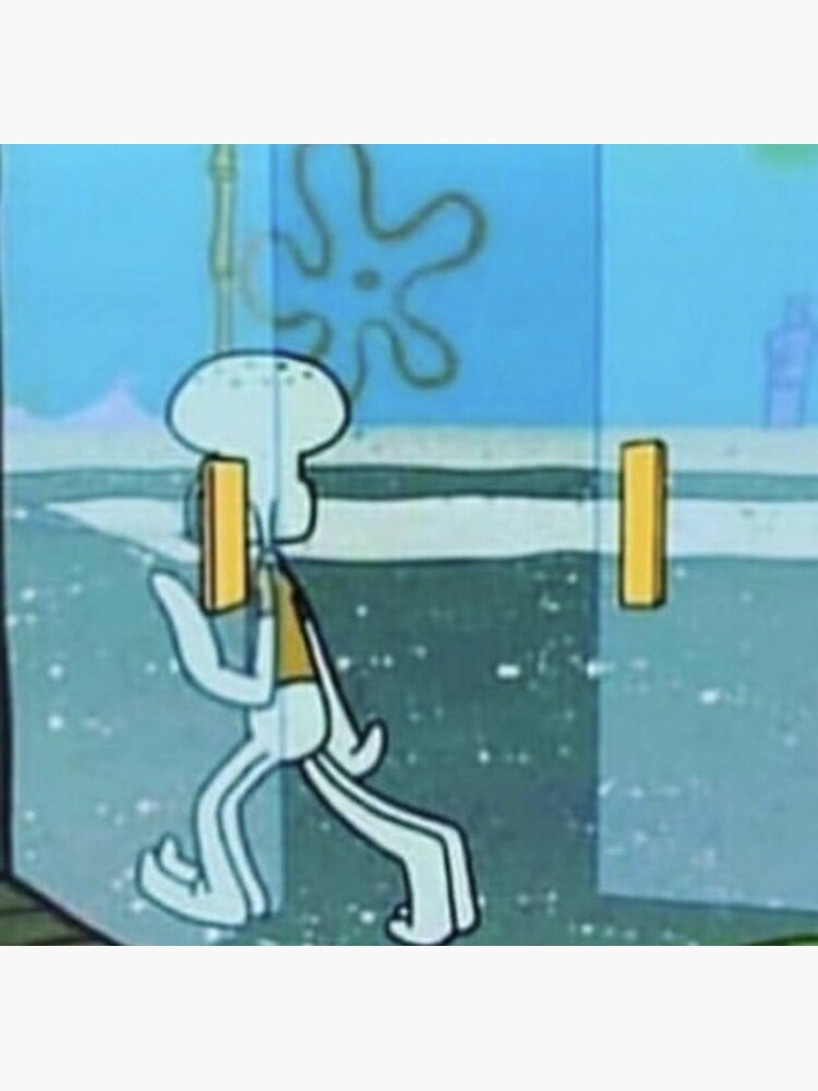 "Squidward Leaving Funny Twitter Reaction Meme" Sticker by rumpsky ...