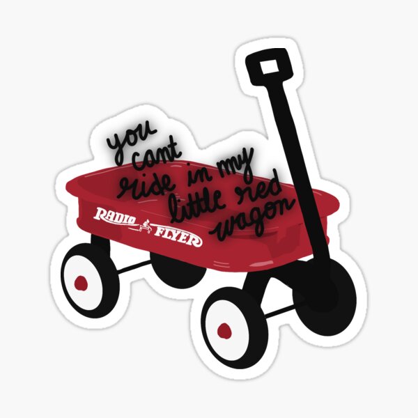 "Little Red Wagon " Sticker for Sale by mallorimichelle | Redbubble