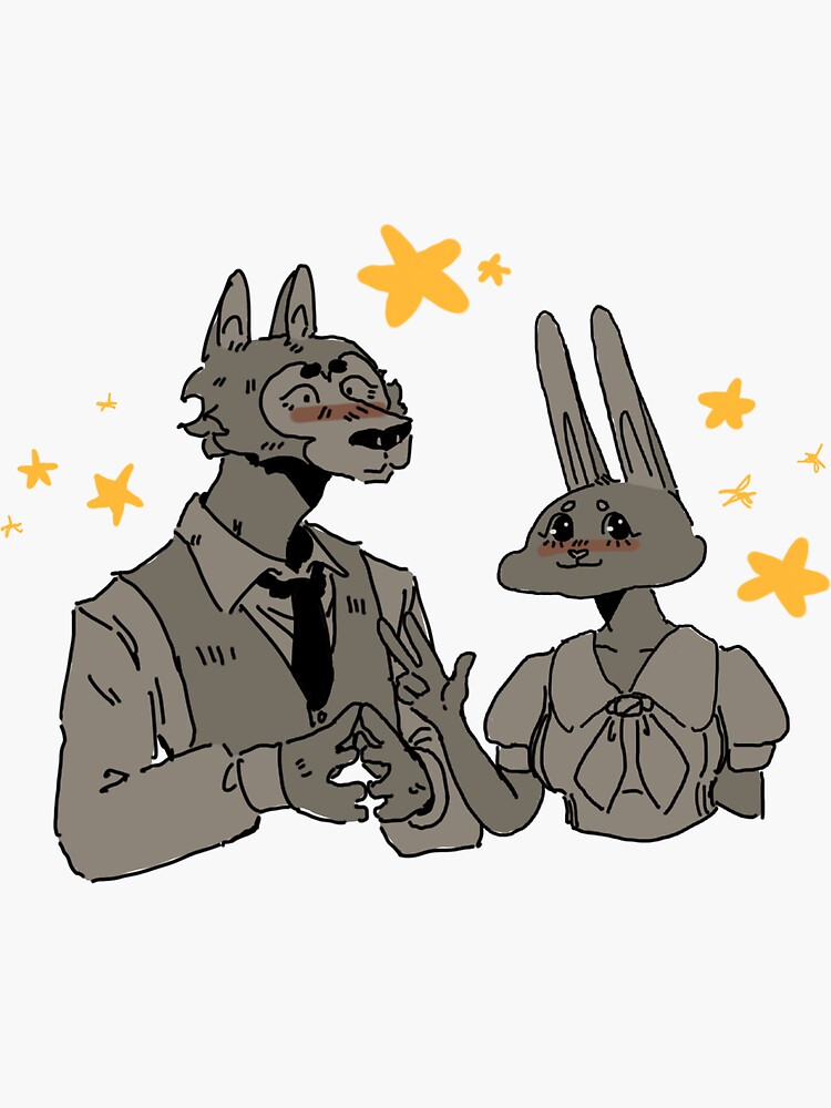 "Beastars Legosi & Haru" Sticker for Sale by HighTariff | Redbubble