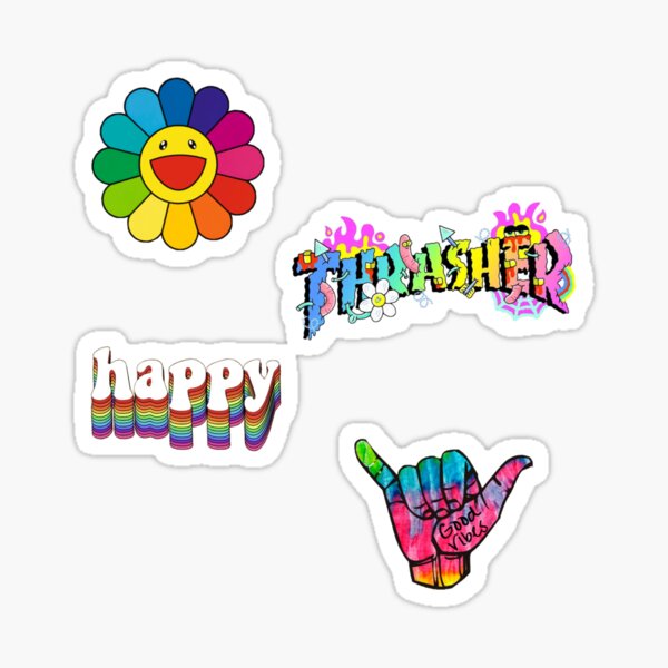 "indie rainbow sticker pack" Sticker by noemiedalencour | Redbubble
