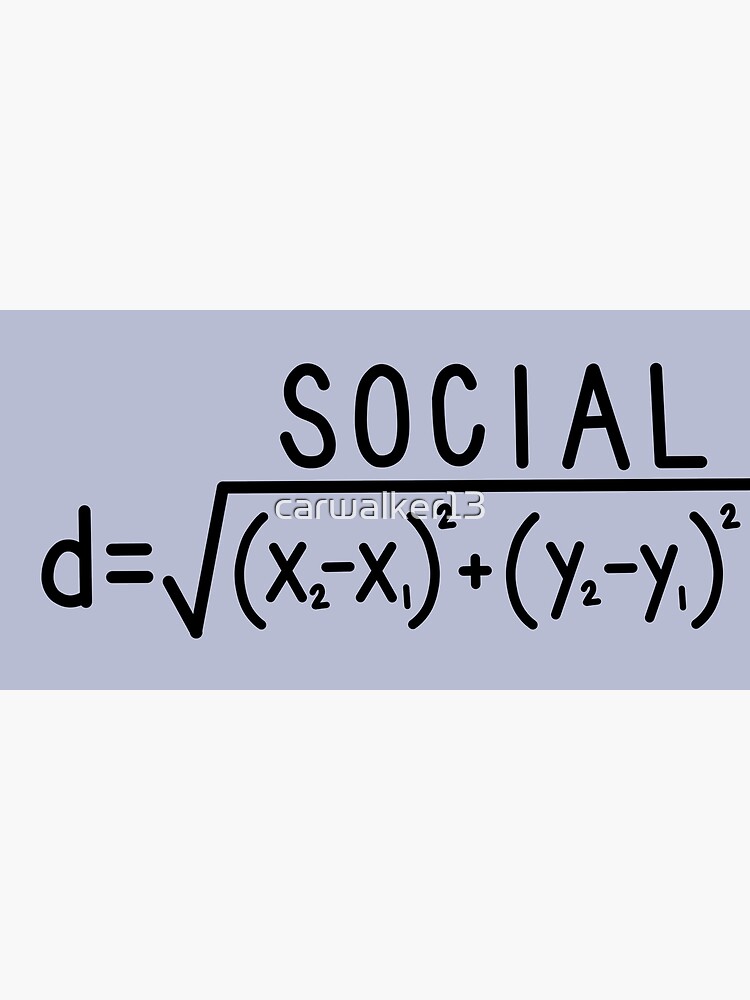 "Social Distance (formula) Small/ Repeated" Poster for Sale by ...