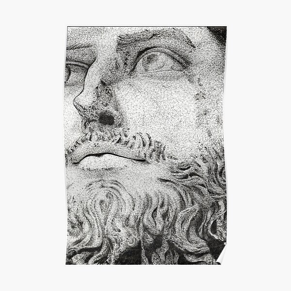 "Metropolitan Man - Statue Pen Drawing" Poster for Sale by ceillekarts ...