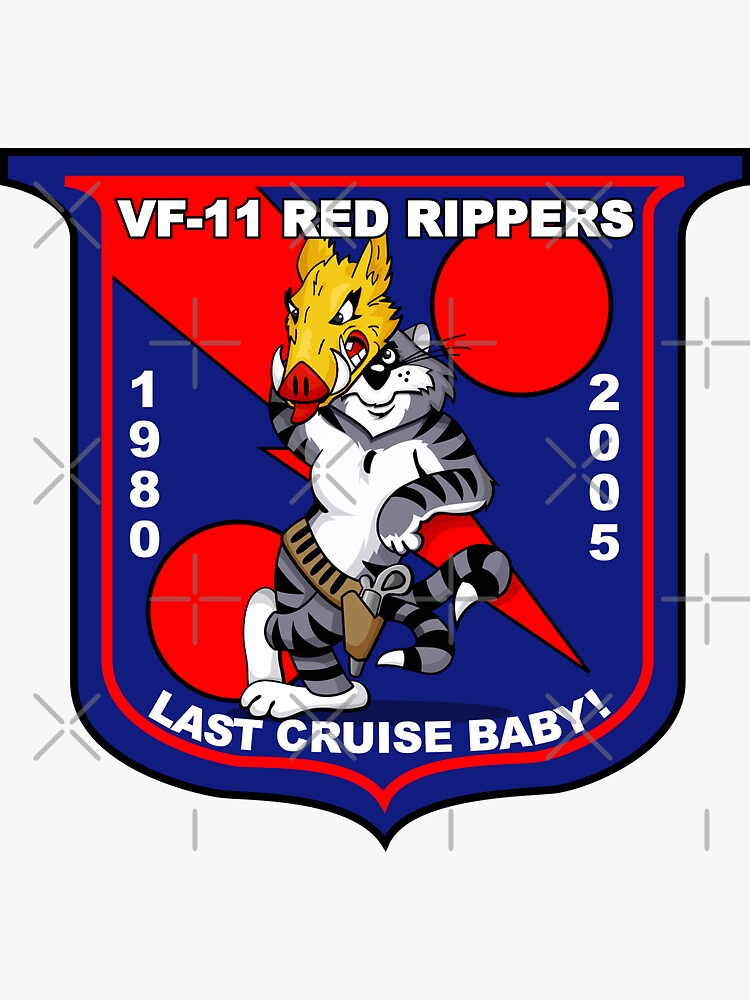"VF-11 Red Rippers F-14 Tomcat Last Cruise" Sticker for Sale by ...