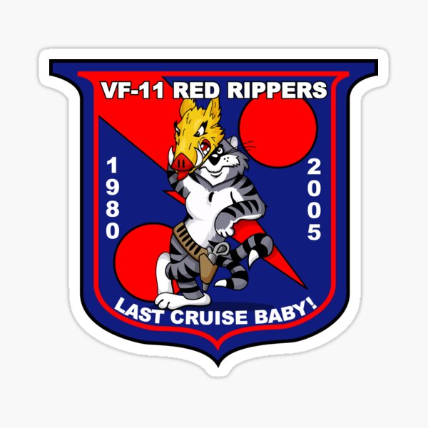 "VF-11 Red Rippers F-14 Tomcat Last Cruise" Sticker for Sale by ...