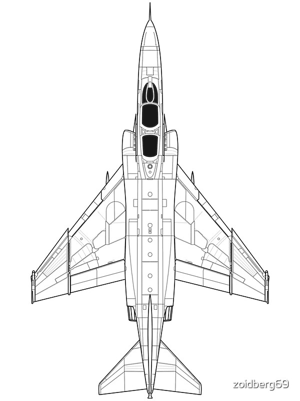 "McDonnell Douglas F-4 Phantom II Blueprint" Stickers by zoidberg69 ...
