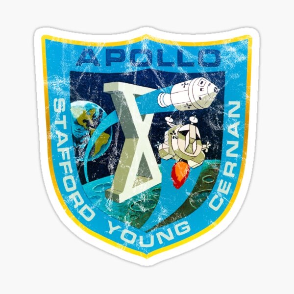 "NASA Apollo 10 (distressed)" Sticker by n0l4n | Redbubble