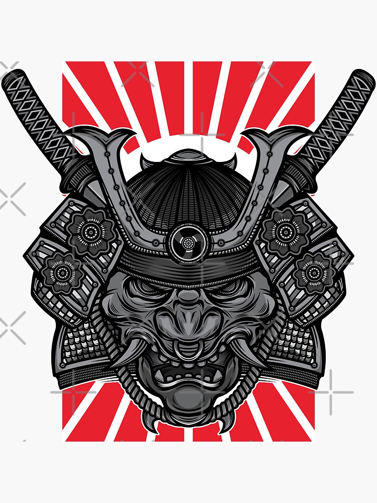 "Japanese Mask" Sticker by SuperSeries | Redbubble