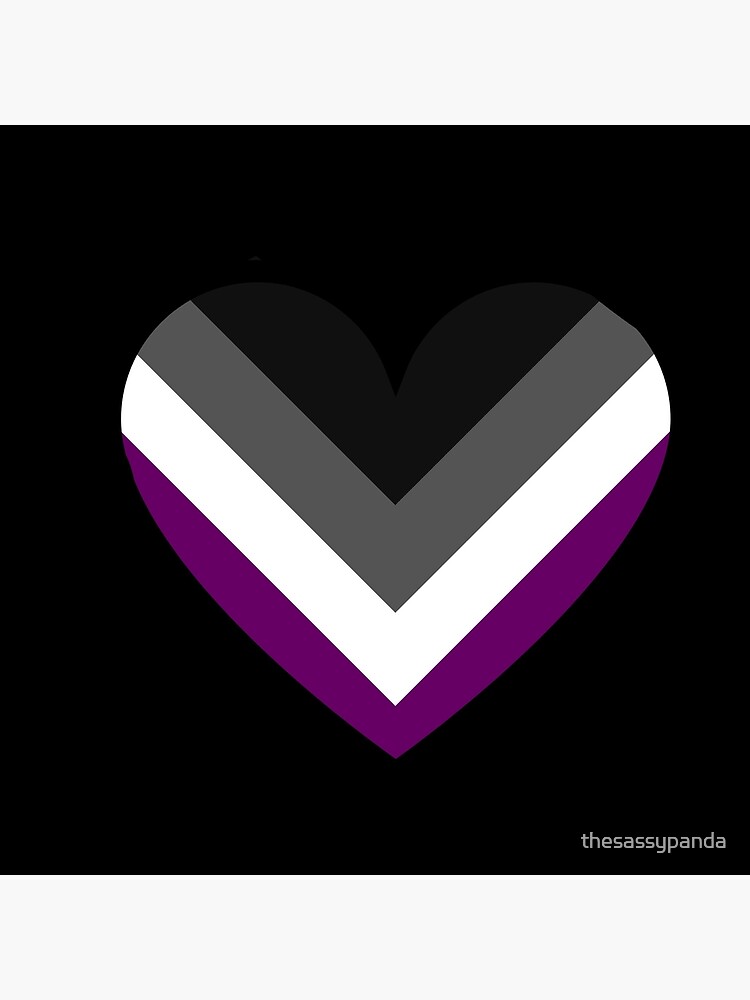 "Chevron Pride Flag Hearts - Asexual" Poster by thesassypanda | Redbubble