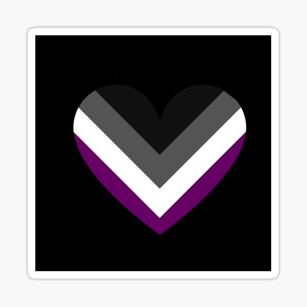 "Chevron Pride Flag Hearts - Asexual" Sticker for Sale by thesassypanda ...