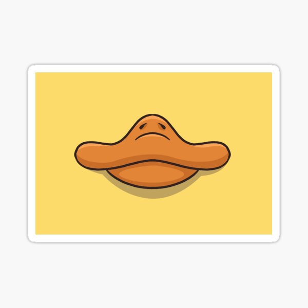 "Cute cartoon funny farm duck mouth face" Sticker by younux | Redbubble