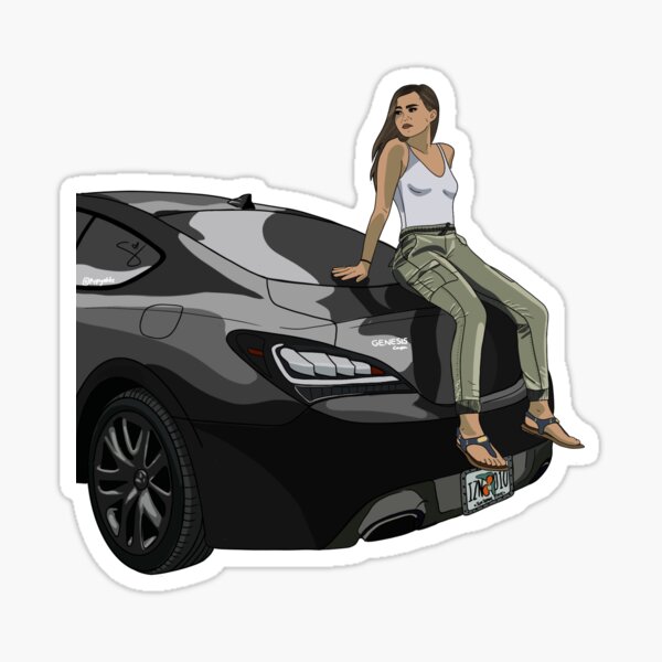 "Hyundai Genesis Car Art" Sticker for Sale by artfulmagoo | Redbubble