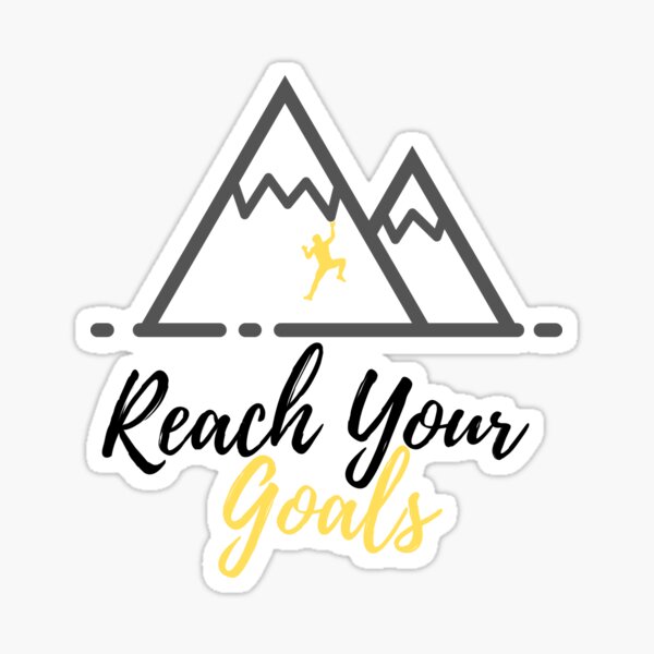 Pegatina «Alcanza tus metas» de allena92 | Redbubble