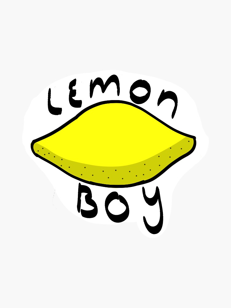 "Lemon Boy Sticker" Sticker for Sale by DeludedDaydream | Redbubble