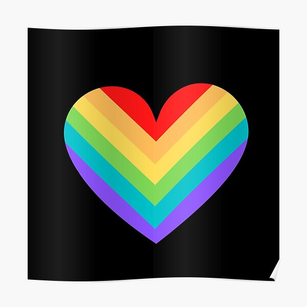 "Chevron Pride Flag Hearts - Gay" Poster by thesassypanda | Redbubble