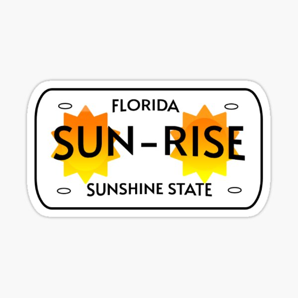 "Florida License Plate" Sticker for Sale by saigebeckerr | Redbubble