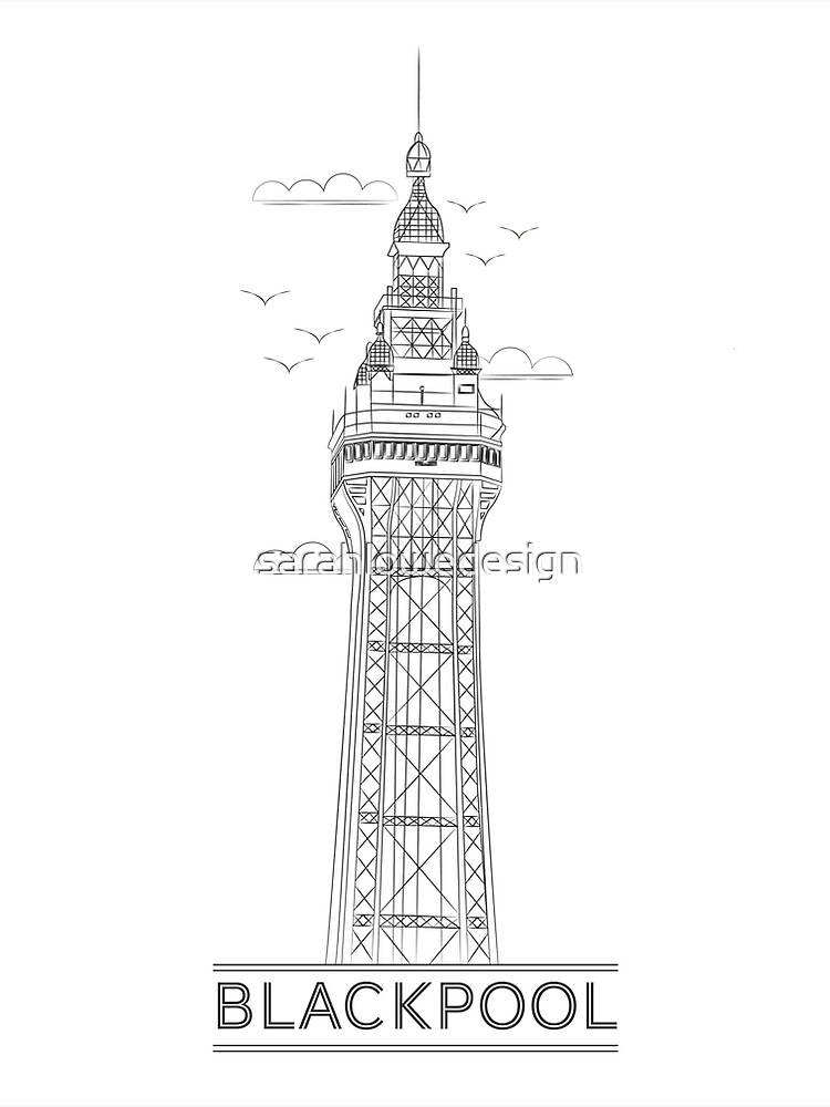 "Blackpool tower " Poster for Sale by sarahlowedesign | Redbubble