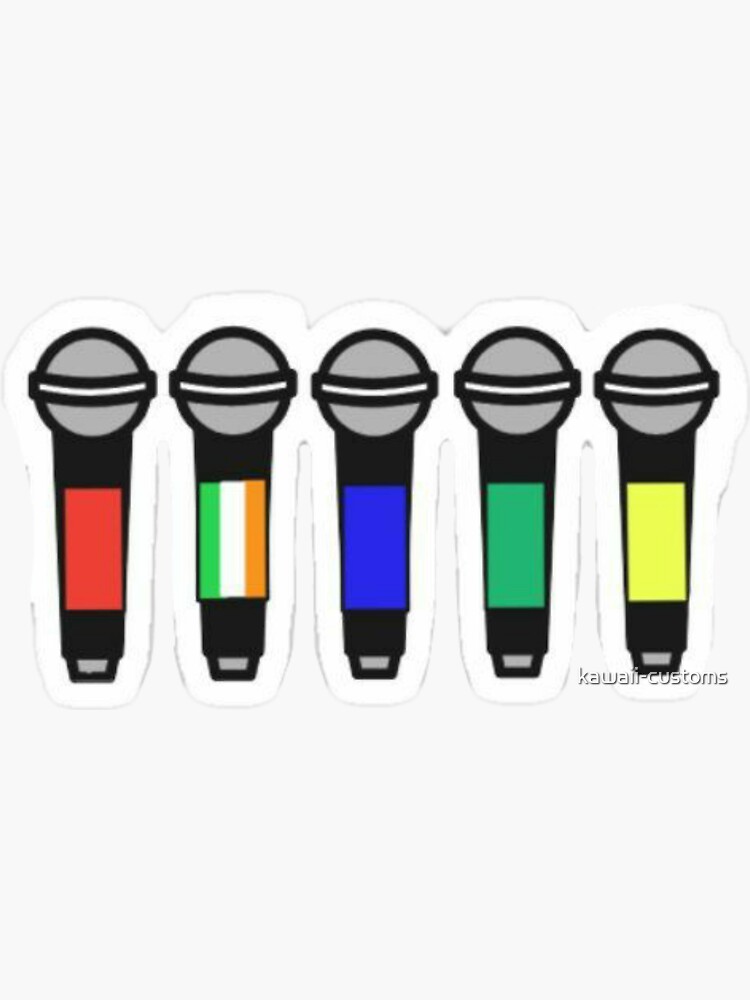 "one direction mics" Sticker for Sale by kawaii-customs | Redbubble