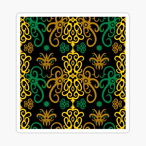 "Borneo Pattern style" Sticker for Sale by BerandaDesain | Redbubble