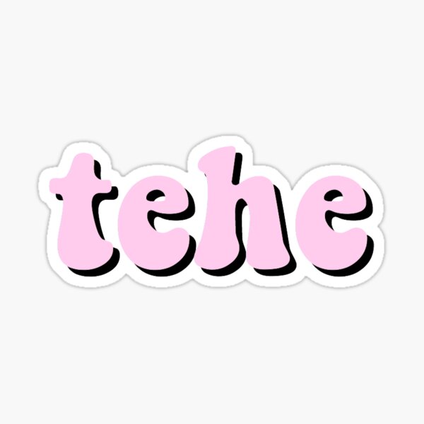 "Tehe Sticker" Sticker for Sale by artistogirl | Redbubble