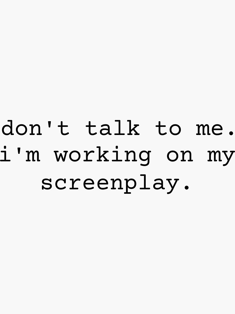 "screenplay" Sticker by CosmosStickers | Redbubble