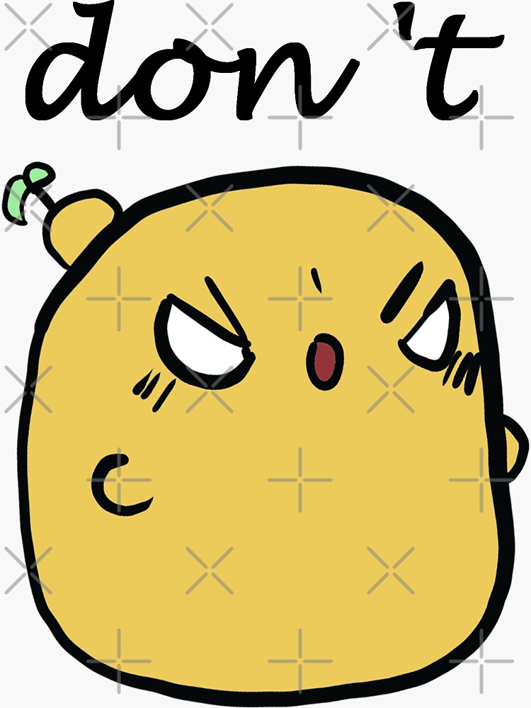 "Angry potato" Sticker for Sale by Carlotta986 | Redbubble