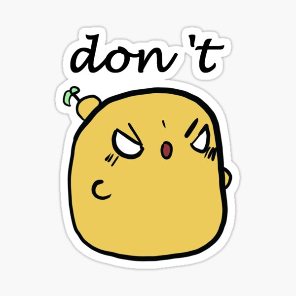 "Angry potato" Sticker for Sale by Carlotta986 | Redbubble
